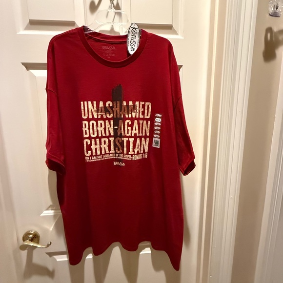 Kerusso | Shirts | Kerusso Red Christian Graphic Tee Unashamed ...